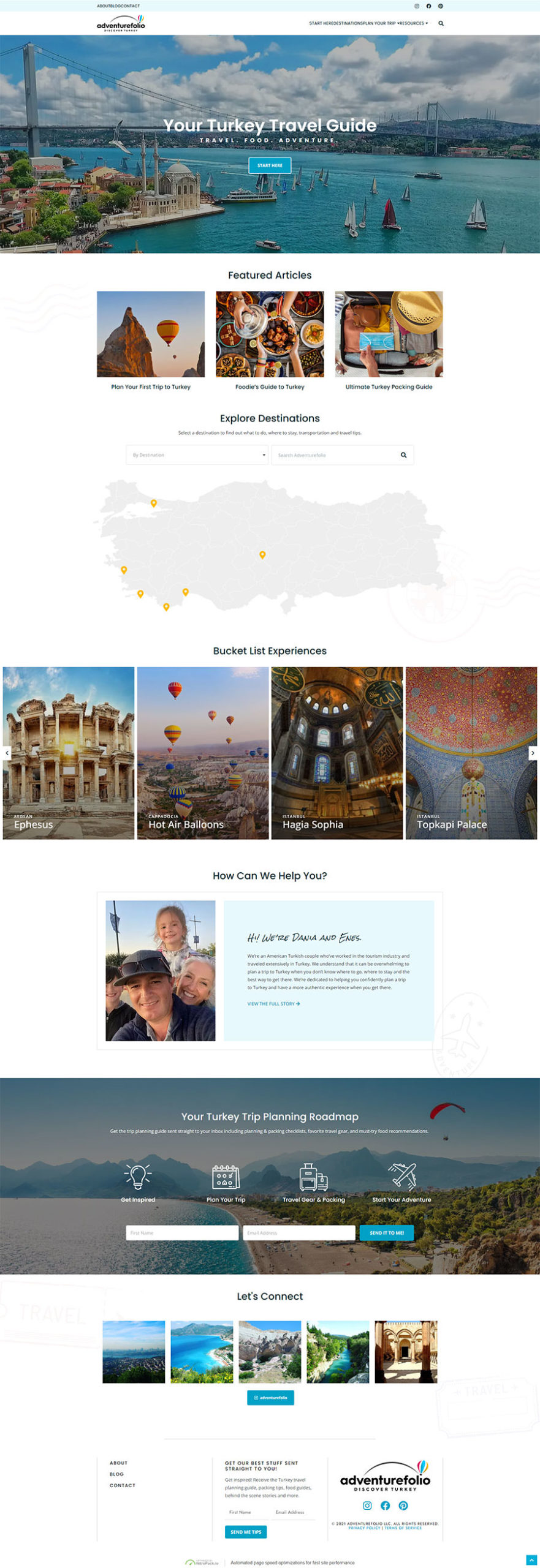 Custom Web Design for Turkey Travel Guide - Red Spot Design