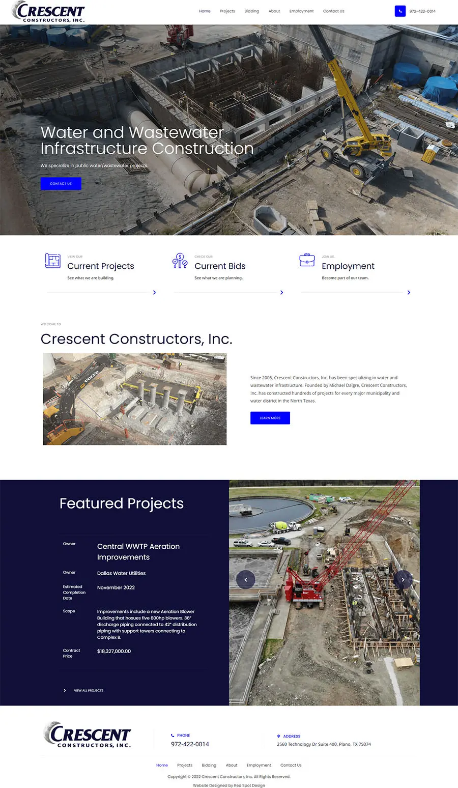 Construction Company Web Design for Crescent Constructors - Red Spot Design Construction Company Web Design for Crescent Constructors - Red Spot Design