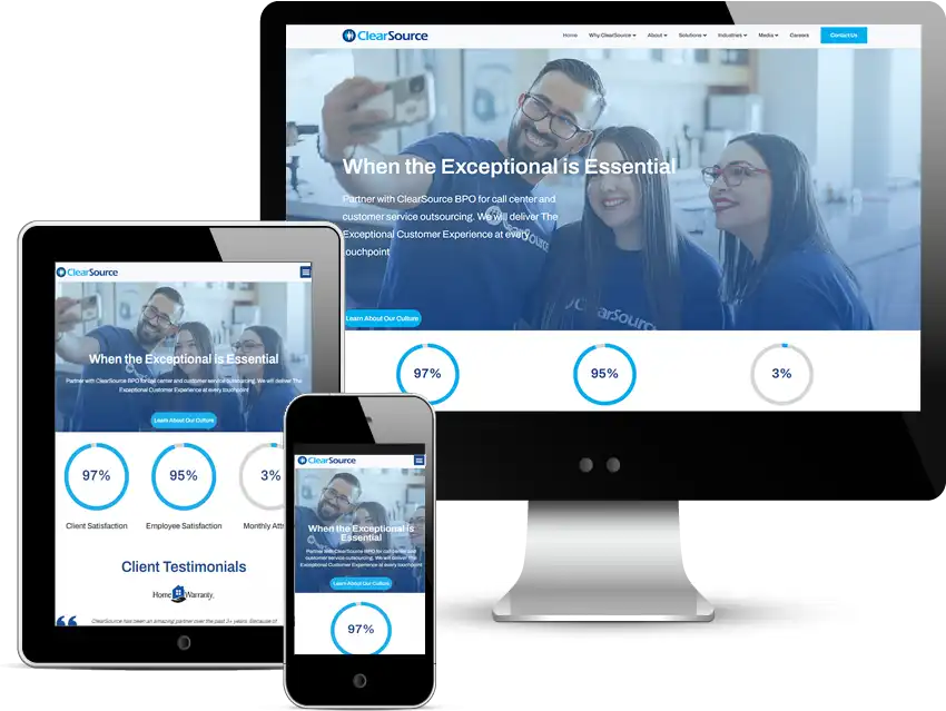 Custom Web Design for Salt Lake City Call Center and Customer Service ...