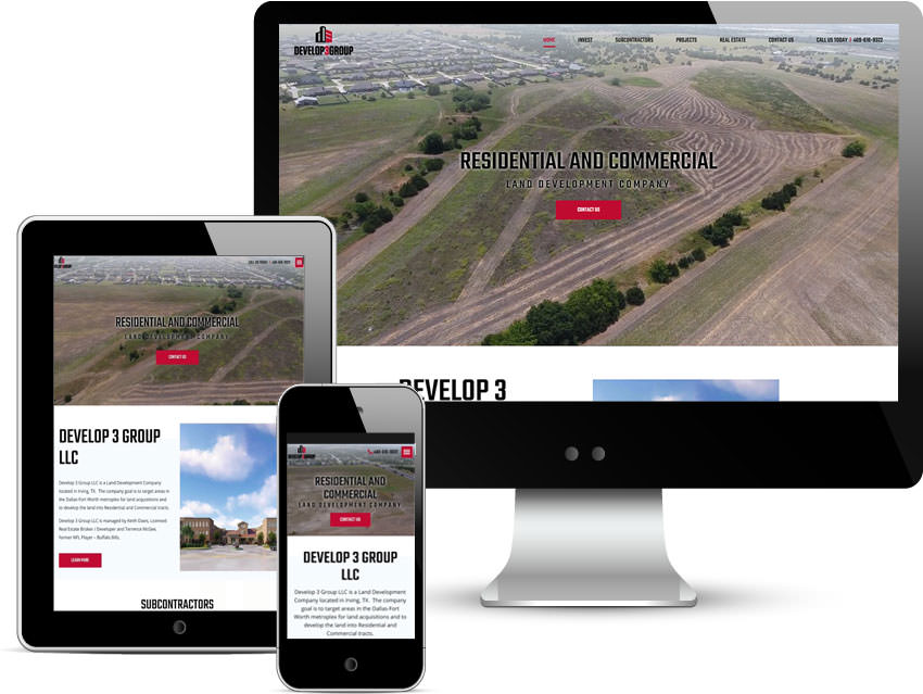 Custom Website Design & Logo Design for Land Development Company - Red ...