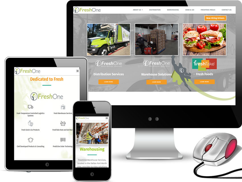 New Website Design for Dallas Texas based FreshOne - Red Spot Design
