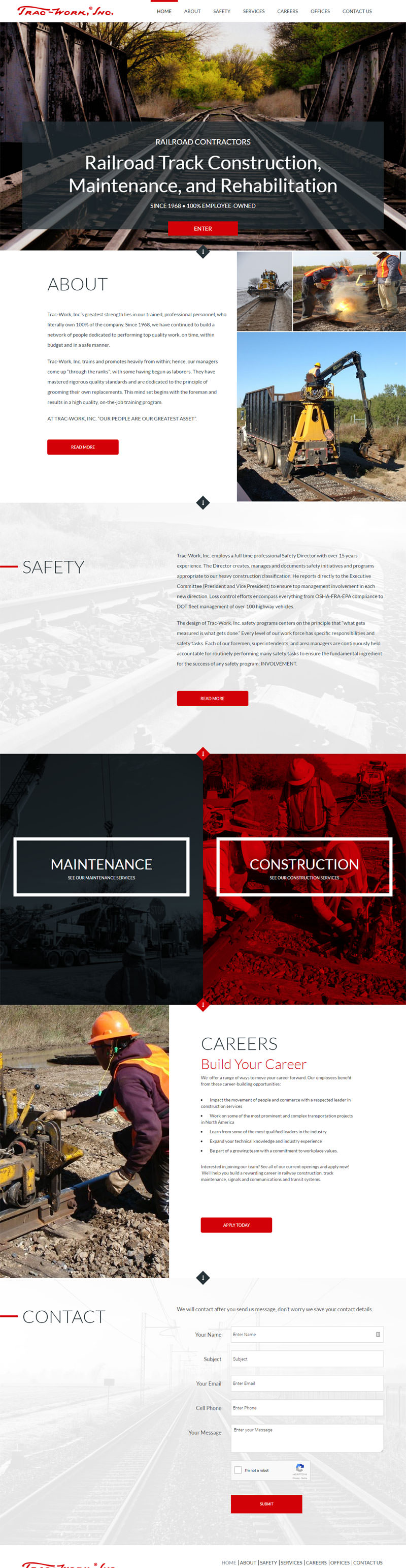 New Website Launched for Railroad Track Construction, Maintenance, and ...