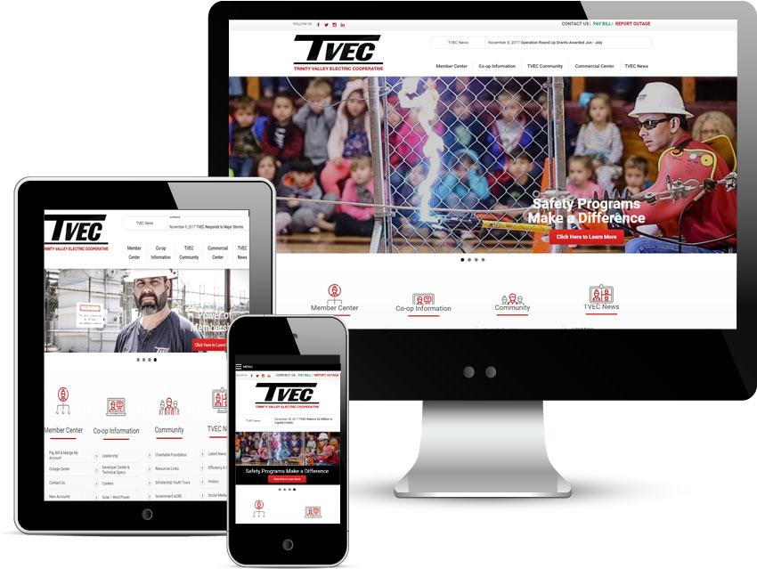 New Website for Trinity Valley Electric Co-op - Red Spot Design