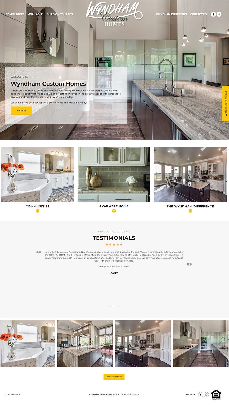 Custom Home Builder Website Design - Red Spot Design